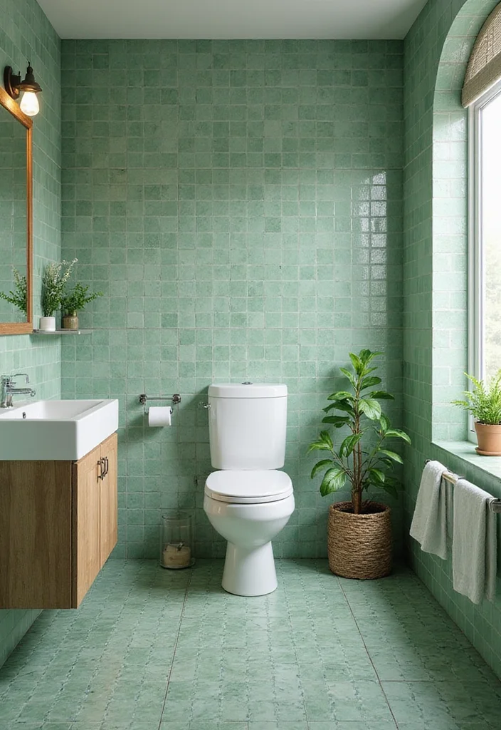 14 Green Bathroom Decor Ideas for Fresh Nature Inspired Calm - Lawnoria